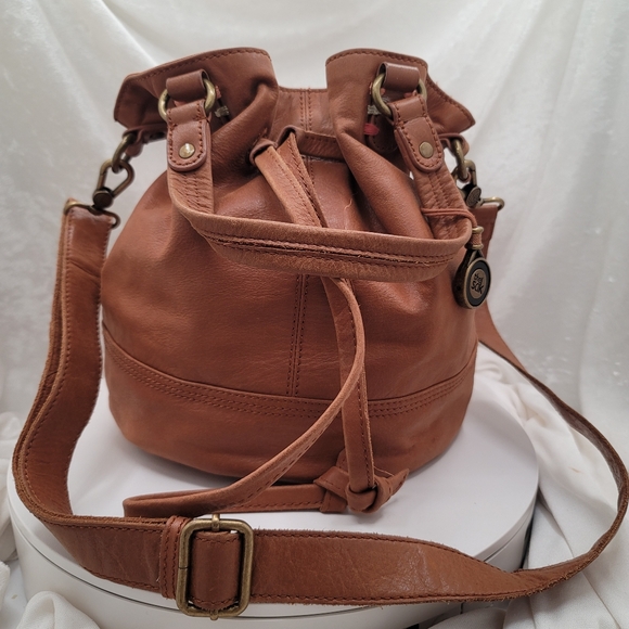 The Sak | Bags | The Sak Brown Leather Drawstring Bucket Bag Purse ...